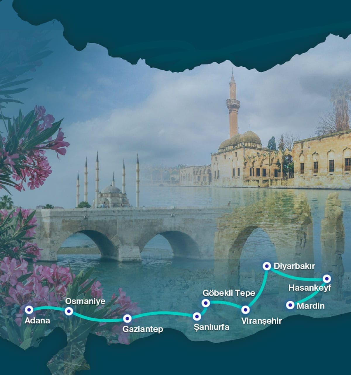 Roadtrips in der Türkei mit Halalbooking: Adana - Mardin Route
